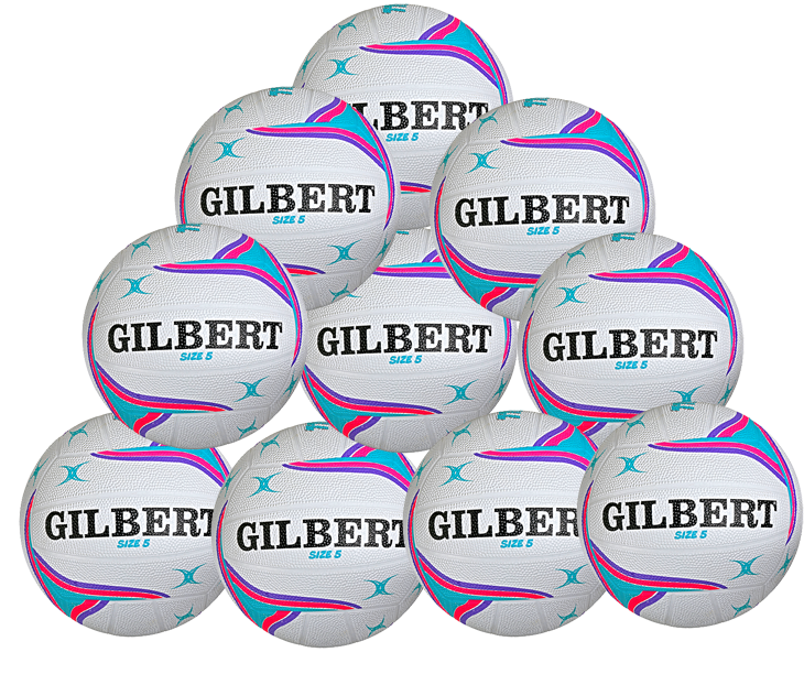 Gilbert APT Netball Ten Ball Pack — Martin Berrill Sports