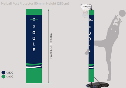 Gilbert Custom Printed Netball Post Protectors — Martin Berrill Sports